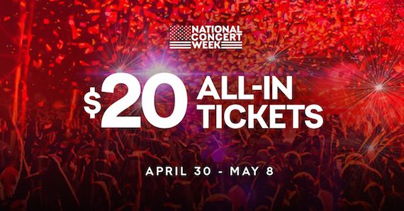 Live Nation Reveals $20 All-In Ticket Offer For National Concert Week ...