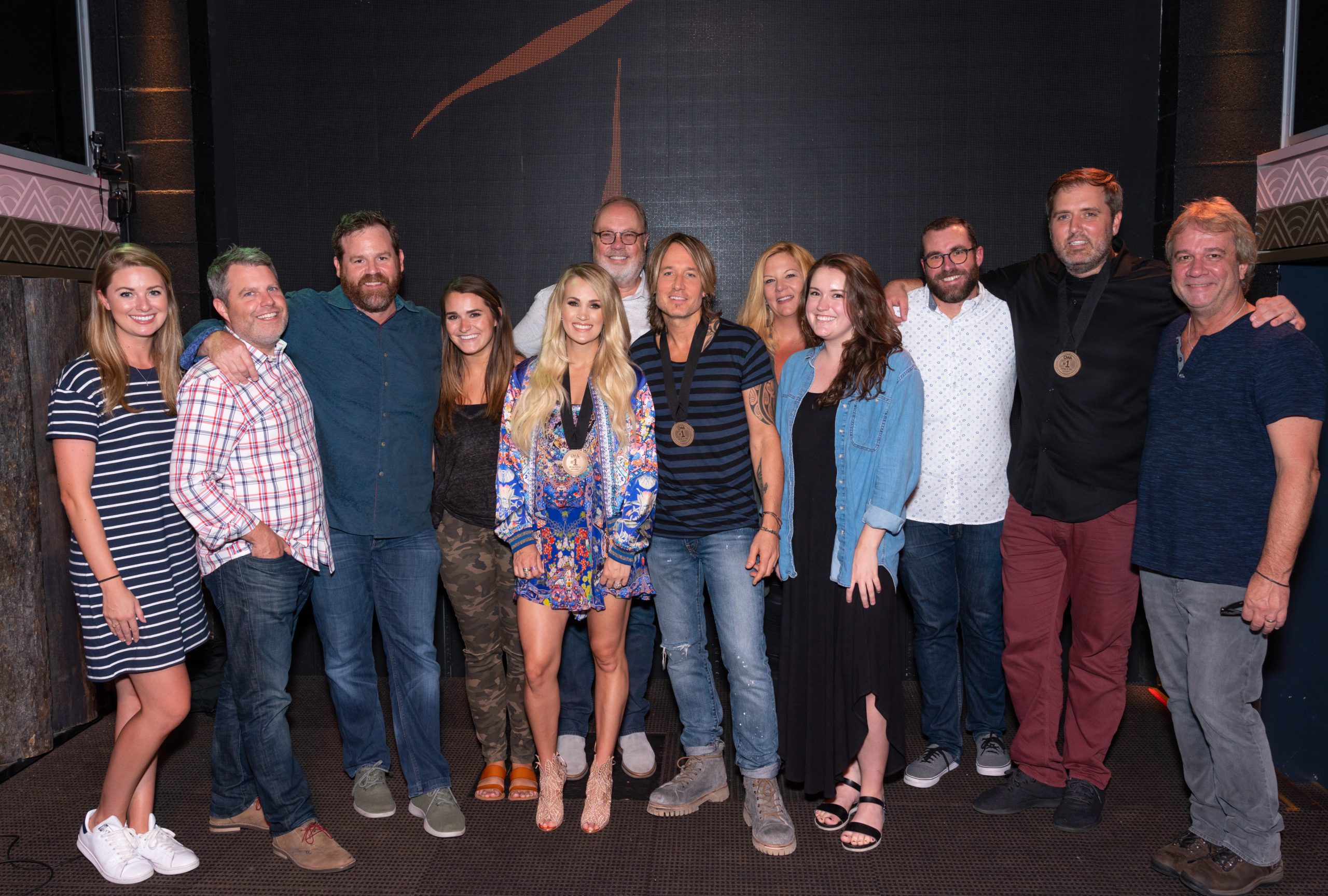 Keith Urban, busbee and Carrie Underwood Celebrate No. 1 "The Fighter ...