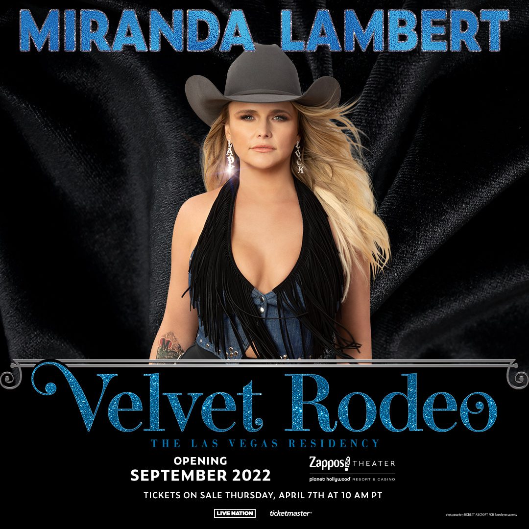 Miranda Lambert Heads To Vegas For 'Velvet Rodeo' Residency This Fall ...