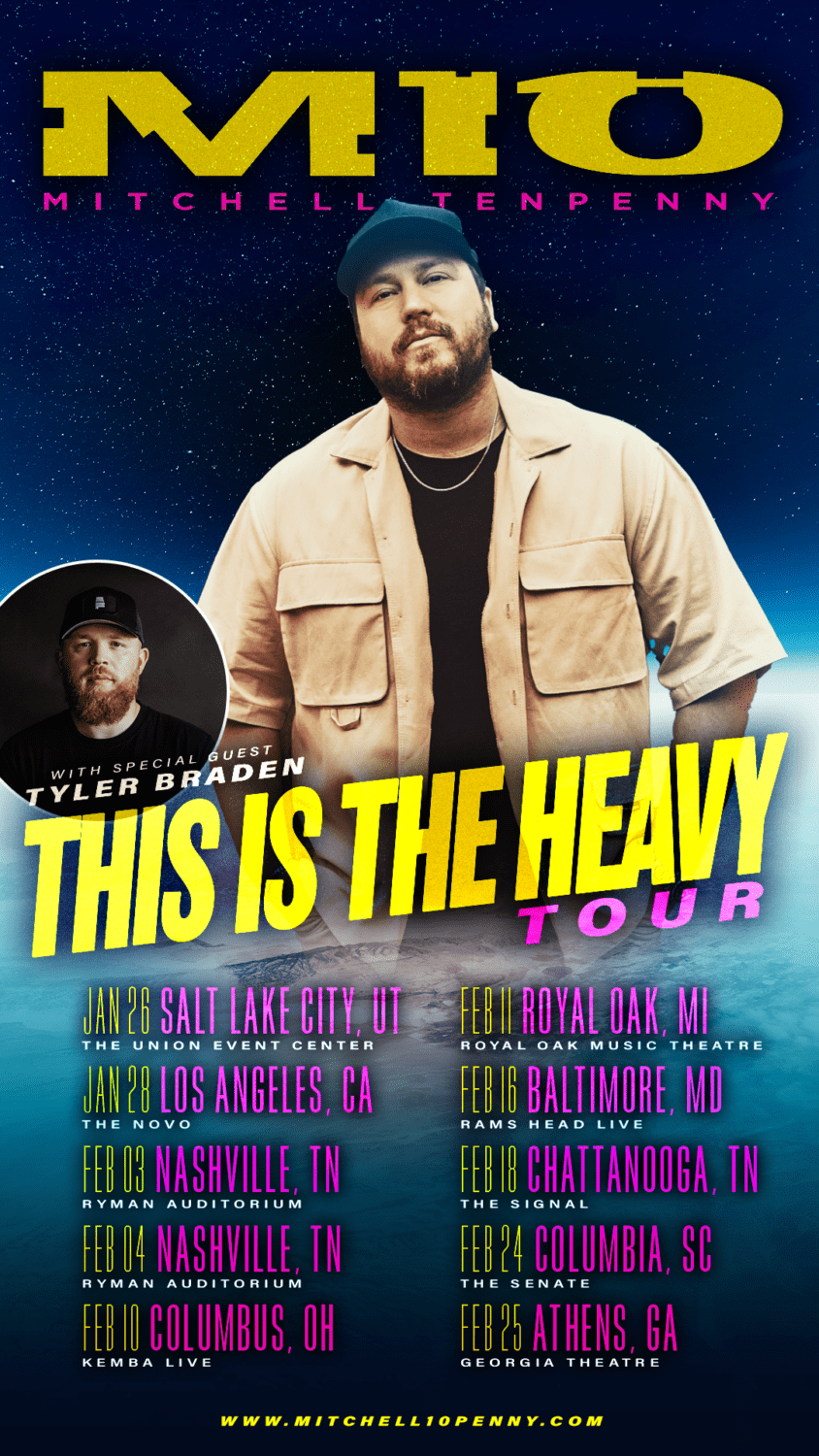 Mitchell Tenpenny Plots 'This Is The Heavy Tour' For January - MusicRow.com