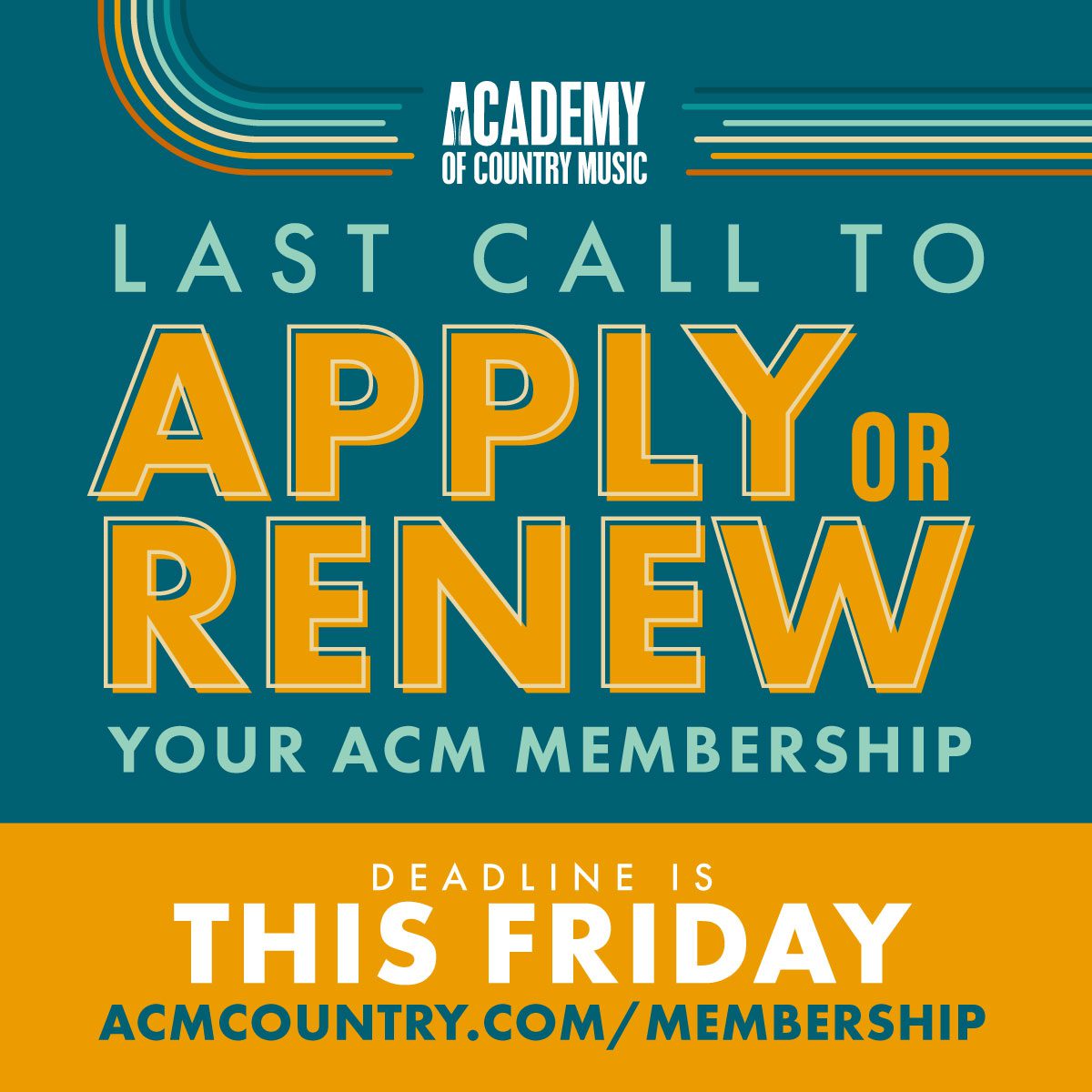 Last Call For ACM New Membership & Renewals - MusicRow.com