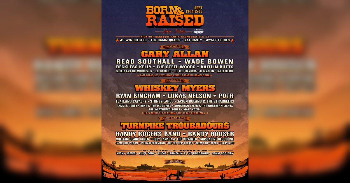 Daily Lineups Announced For Born & Raised Music Festival - MusicRow.com