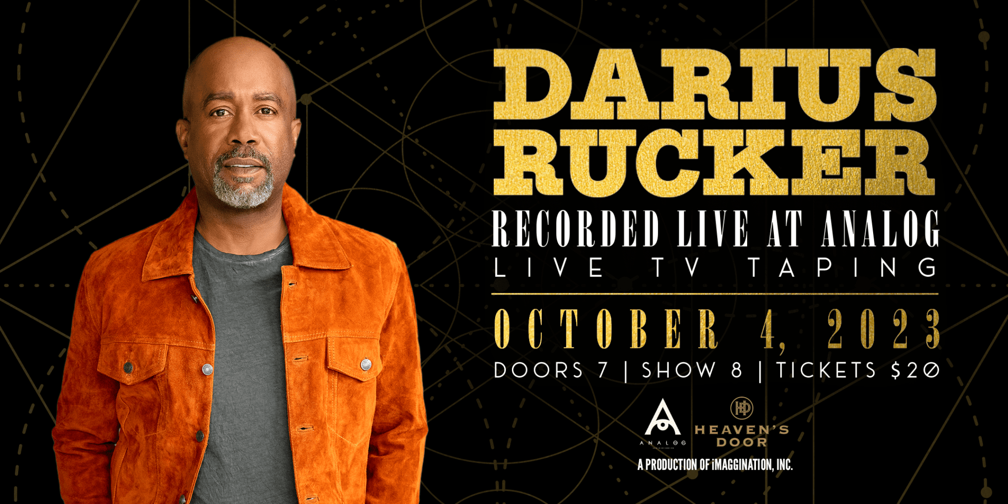 Darius Rucker To Perform As Part Of The 'Recorded Live At Analog ...